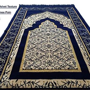 BAYKUL Muslim Prayer Rug - Islamic Turkish Prayer Rugs-Great Ramadan Gifts-Prayer Mat for Women and Men-Islam Carpet-Portable Muslims Mats-Praying Rugs Islam with Beads-Gift Prayer Beads 99