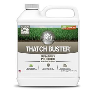 turf titan thatch buster - liquid aeration for lawn soil - easy-to-use liquid soil loosener and soil conditioner for lawns - 32 oz