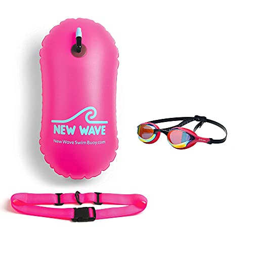 New Wave Swim Bubble (PVC Pink) and Swim Goggles (Bubble Dreams) Bundle