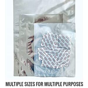 (25) Premium Quality 3 Size Mylar Bags for Food Storage (10 Mil) Thick Mylar Bags With Oxygen Absorbers 500cc for Bulk Food Preservation - Variety Pack, Quart, 1 Gallon, 2 Gallon Long Term Food Storage Bags (8 x12 Inch, 10 x 14 Inch, 14 x 20 Inch)