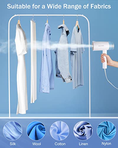 BEAUTURAL Steamer for Clothes, Foldable Handheld Clothing Wrinkles Remover for Garments, 30-Second Fast Heat-up, Portable Fabric Steamer for 120V Countries, Not for Use in 220V Such as Europe