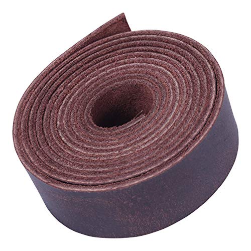 Leather Strap - Full Grain Buffalo Leather Strips for Crafts – Brown Leather Straps 1 Inch Wide Ideal for Arts and Crafts, Tooling, Jewelry, DIY Home Decor, & More - 1” x 60” Tooling Leather Strip