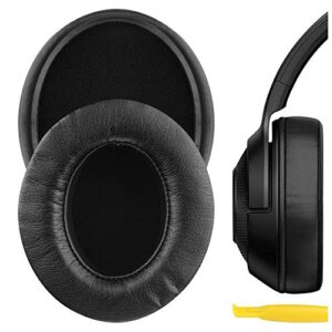 geekria quickfit protein leather replacement ear pads for razer kraken x, kraken x ultralight, kraken x lite headphones earpads, headset ear cushion repair parts (black)