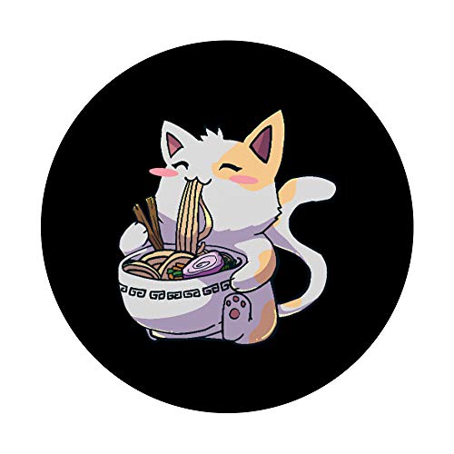 Ramen Anime Kawaii Neko Cat PopSockets PopGrip: Swappable Grip for Phones & Tablets