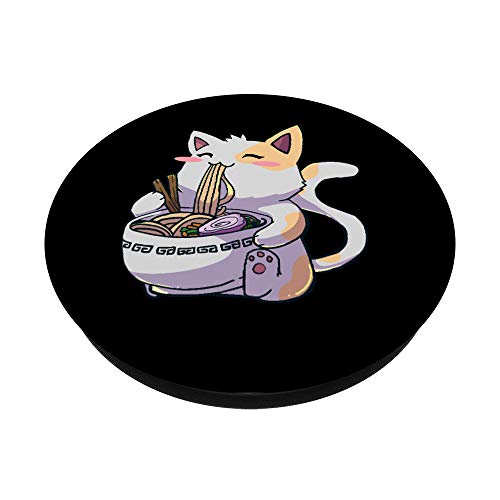 Ramen Anime Kawaii Neko Cat PopSockets PopGrip: Swappable Grip for Phones & Tablets