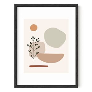 haus and hues boho prints mid century wall art - modern prints wall art & minimalist poster neutral wall art boho art prints minimalistic wall art beige wall art neutral colors unframed 12"x16"