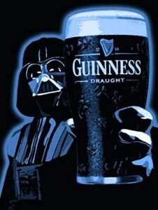 fanzi metal sign - darth vader guinness cider guiness man cave bar pub - 8"x12"tin sign