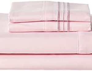 Queen Size Bed Sheets - Breathable Luxury Sheets with Full Elastic & Secure Corner Straps Built In - 1800 Supreme Collection Soft Deep Pocket Bedding, Sheet Set, EXTRA DEEP pocket - Queen, Pale Pink