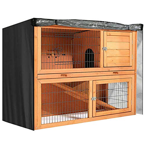 SEIWEI Universal Double Hutch Cover, Moisture Resistant Rabbit Hutch Cover for Dustproof Hutch Cover for Rabbits, Cats, Hamster, Kitten, Pets for The Winter