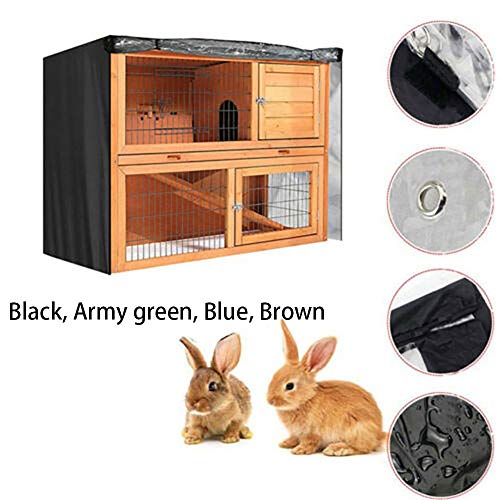 SEIWEI Universal Double Hutch Cover, Moisture Resistant Rabbit Hutch Cover for Dustproof Hutch Cover for Rabbits, Cats, Hamster, Kitten, Pets for The Winter