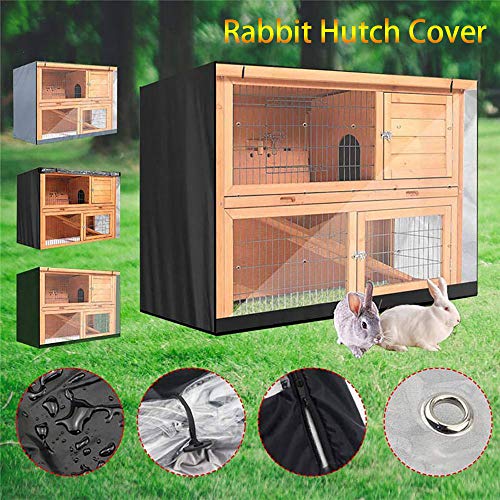 SEIWEI Universal Double Hutch Cover, Moisture Resistant Rabbit Hutch Cover for Dustproof Hutch Cover for Rabbits, Cats, Hamster, Kitten, Pets for The Winter