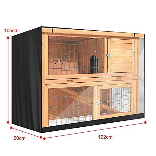 SEIWEI Universal Double Hutch Cover, Moisture Resistant Rabbit Hutch Cover for Dustproof Hutch Cover for Rabbits, Cats, Hamster, Kitten, Pets for The Winter