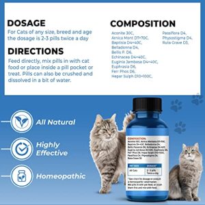 Eye Care and Vision Support for Cats - Holistic Kitten Eye Infection Treatment Helps with Conjunctivitis, Swelling, Discharge and More - 450 ct. Easy to Use Pills Relieve the Cat Eye Drops Struggle