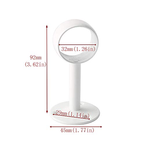 2 pieces of 32mm diameter curtain rod shower curtain wardrobe rod frame pipe flange, ceiling curtain hook, closet rod bracket, white surface treatment