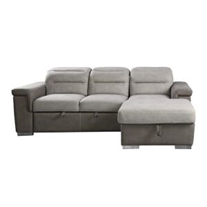 Lexicon Otis Living Room Sectional Sofa Sleeper with Storage, Two-Tone