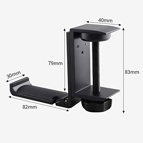 Goldmille Aluminum Headphone Stand Hanger Foldable with Cable Clip Headset Holder Clamp Hook Under Desk, Save Your Space While Working & Gaming