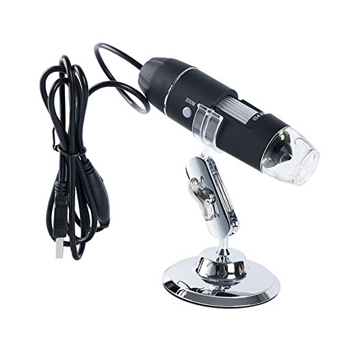 Meichoon 1600X Digital Flexible Microscope Electronic Handheld Mini USB Microscope Magnification Camera with 8 LED HD Lights,Compatible with Window 7 PX, NB03C