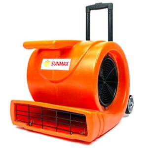 Generic 3-Speed Air Mover 1.3HP 5000 CFM Powerful Floor Blower Carpet Dryers Janitoral Floor Dryer with Telescopic Handle, Wheels