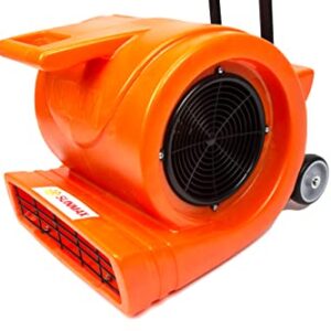 Generic 3-Speed Air Mover 1.3HP 5000 CFM Powerful Floor Blower Carpet Dryers Janitoral Floor Dryer with Telescopic Handle, Wheels