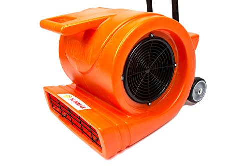 Generic 3-Speed Air Mover 1.3HP 5000 CFM Powerful Floor Blower Carpet Dryers Janitoral Floor Dryer with Telescopic Handle, Wheels