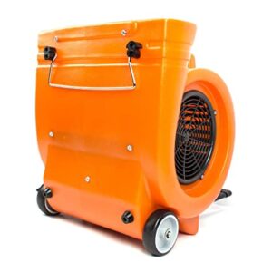 Generic 3-Speed Air Mover 1.3HP 5000 CFM Powerful Floor Blower Carpet Dryers Janitoral Floor Dryer with Telescopic Handle, Wheels