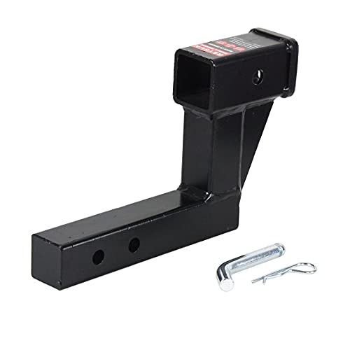 REYSUN 864123 Trailer Hitch Riser 6 inch Rise/Drop for 2 inch Receiver Hitch Extension, Solid Shank, Hitch Pin Kit Included