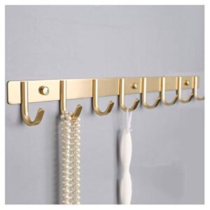 jwzq heavy duty coat hooks for wall mounted, with 8 single hooks, entryway hat rack for belt, scarves, coffee mug, umbrella, key hooks, 60cm/24