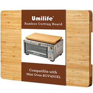 cutting board compatible with breville bov450xl mini smart toaster oven, accessories for countertop oven, with heat resistant non-skid silicone feet, creates storage space, protects cabinets cupboard