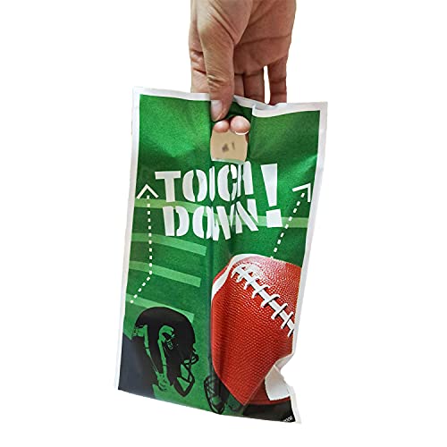 Oringaga 50 PCS Football Theme Plastic Bags/Souvenir Gift bags/Gift Bags Party Supplies Bags Party Supplies Decoration Suitable for Football Theme Parties