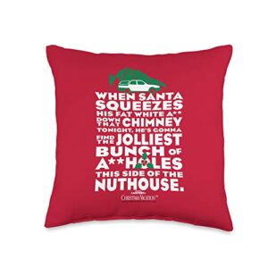 warner bros. national lampoon's christmas vacation jolliest bunch throw pillow, 16x16, multicolor