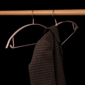 TIANYIYIJIA Hangers Non-Slip Shirt Hanger,Suit HangerCoat Jacket Hangers,Sweater Hangers,PVC-Coating Metal Hangers for Pants, Ideal for Laundry & Everyday Use, Slim & Space Saving (Black)