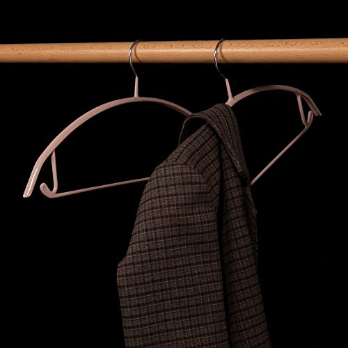 TIANYIYIJIA Hangers Non-Slip Shirt Hanger,Suit HangerCoat Jacket Hangers,Sweater Hangers,PVC-Coating Metal Hangers for Pants, Ideal for Laundry & Everyday Use, Slim & Space Saving (Black)