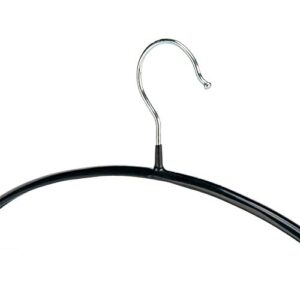 TIANYIYIJIA Hangers Non-Slip Shirt Hanger,Suit HangerCoat Jacket Hangers,Sweater Hangers,PVC-Coating Metal Hangers for Pants, Ideal for Laundry & Everyday Use, Slim & Space Saving (Black)