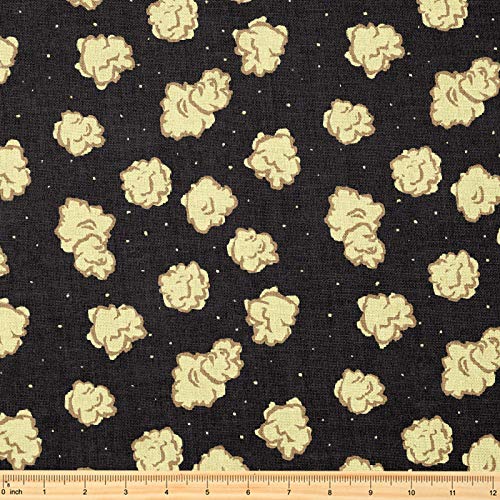 Fabric by The Yard [ 58" inches x 1 Yard ] Decorative Fabric for Sewing Quilting Apparel Crafts Home Decor Accents (Popcorn Pop Corn Pattern)