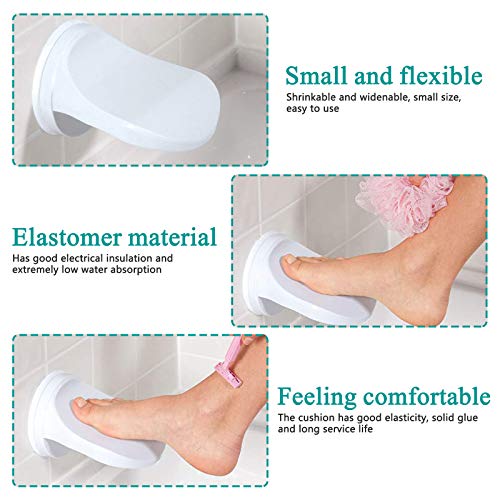 Shower Foot Rest for Shaving Legs, No Drilling is Needed Non-Slip Bathroom Pedal with Powerful Suction Cup Shower Shaving Leg Aid. Suitable for Women & Back Pain Sufferers