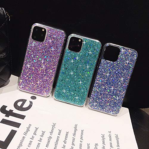 Winzizo for iPhone 12 Case and iPhone 12 Pro Case Gel Clear Glitter Sparkle Bling Women Girls Cases Cute Rubber Slim Soft Silicone TPU Shockproof Drop Phone Protective Cover 6.1 inch (Silver)