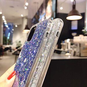 Winzizo for iPhone 12 Case and iPhone 12 Pro Case Gel Clear Glitter Sparkle Bling Women Girls Cases Cute Rubber Slim Soft Silicone TPU Shockproof Drop Phone Protective Cover 6.1 inch (Silver)