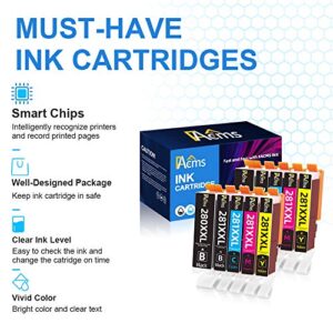 FAcms Compatible Canon tr8520 Ink Cartridge Replacement for Canon 280 281 Ink cartridges,PGI-280XXL CLI-281XXL for PIXMA TR7520 TR8520 TS6120 TS6220 TS6320 TS8120 TS8220 TS9120 Printer (10 Pack)