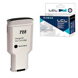 lcl compatible ink cartridge pigment replacement for hp 728 f9j68a 300ml high yield designjet t730 36-in printer t830 24-in mfp t830 36-in mfp (1-pack matte black)