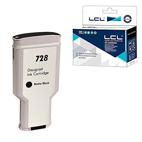 LCL Compatible Ink Cartridge Pigment Replacement for HP 728 F9J68A 300ML High Yield DesignJet T730 36-in Printer T830 24-in MFP T830 36-in MFP (1-Pack Matte Black)