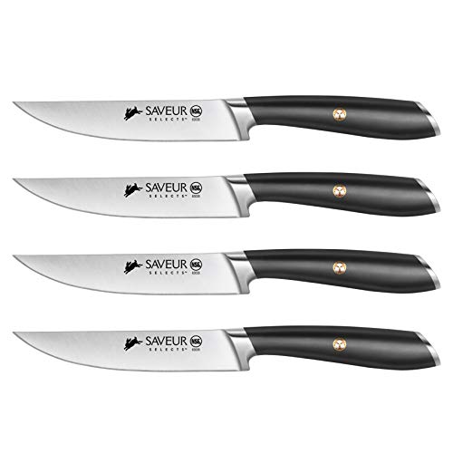 SAVEUR SELECTS 1026269 German Steel Forged 4-Piece Fine Edge Steak Knife Set