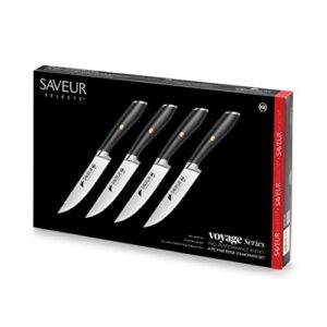 SAVEUR SELECTS 1026269 German Steel Forged 4-Piece Fine Edge Steak Knife Set