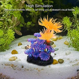 TOPINCN Artificial Coral, Simulation Plant Luminous Silicone Coral Sea Anemone for Fish Tank Landscape Decoration Aquarium Ornaments