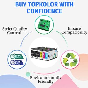 Topkolor 950XL 951XL Compatible Ink Cartridge Replacement for 950 951 XL,4Pack Ink Cartridges Combo for HP OfficeJet Pro 8600 8620 8625 8640 8100 8610 8630 276dw 251dw Series Printers, 5 Packs