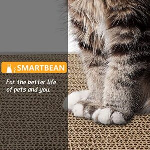 Cardboard Scratcher Pad Scratching post:Smartbean Cat Scratch Pad,Cat Scratching Post with Durable&High Density Cardboard, Indoor Toy for Cat, Double-sided Design For double life (16.5x7.9x1.2 inches)