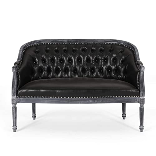 Christopher Knight Home Faye Love Seats, Midnight + Grey