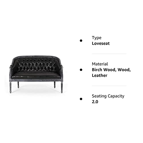 Christopher Knight Home Faye Love Seats, Midnight + Grey