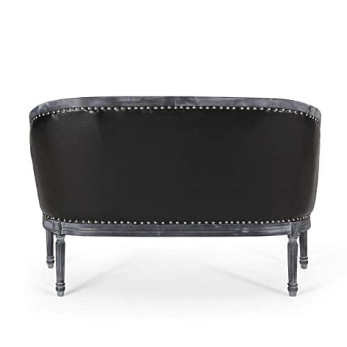 Christopher Knight Home Faye Love Seats, Midnight + Grey