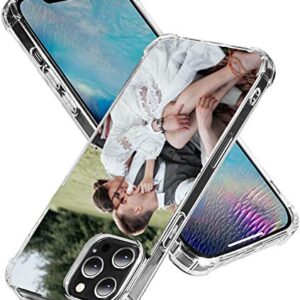 LYLBFOF Personalized Custom Phone Case for iPhone 14 12 13 11 Pro Max Plus XR X Xs Max Anti-Scratch Shock-Resistant Soft Protective TPU Design Your Own Personalized Picture Photo Case Transparent