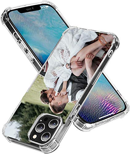 LYLBFOF Personalized Custom Phone Case for iPhone 14 12 13 11 Pro Max Plus XR X Xs Max Anti-Scratch Shock-Resistant Soft Protective TPU Design Your Own Personalized Picture Photo Case Transparent